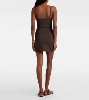 Christopher Esber Cutout Embellished Ring-detail Minidress - Brown