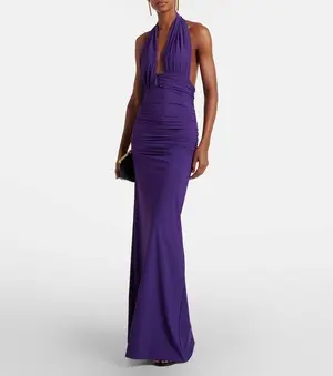 Christopher Esber Halterneck Open-back Maxi Dress