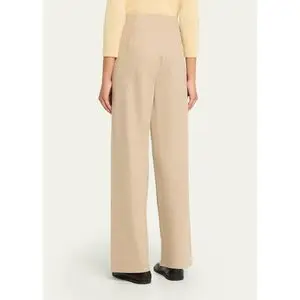 Vince High-rise Wide Leg Wool Trousers