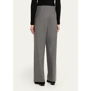 Vince High-rise Wide Leg Wool Trousers