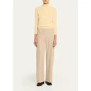 Vince High-rise Wide Leg Wool Trousers