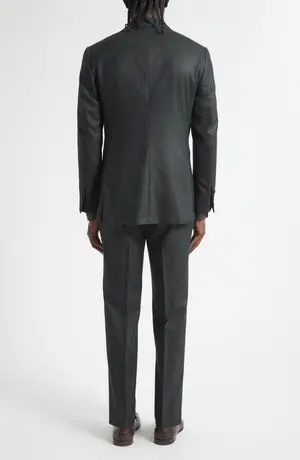 Thom Sweeney Structured Wide Lapel Wool Suit