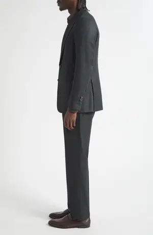 Thom Sweeney Structured Wide Lapel Wool Suit