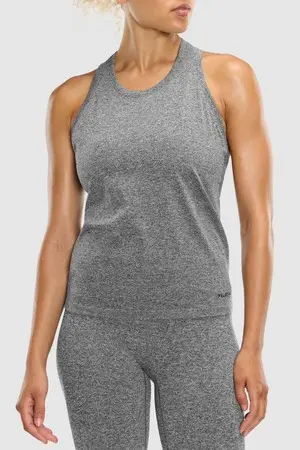 PELOTON Seamless Melange Tank - Black