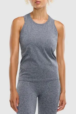PELOTON Seamless Melange Tank - Deep Navy