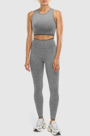 PELOTON Melange Micro Rib Seamless Legging - Black