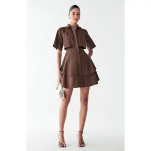WILLA Hugh Layered Dress - Chocolate