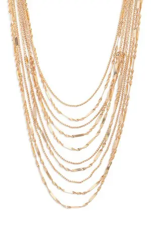 OPEN EDIT Layered Chain Necklace - Gold