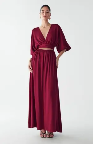 ST MRLO Rowe Maxi Dress - Bordeaux