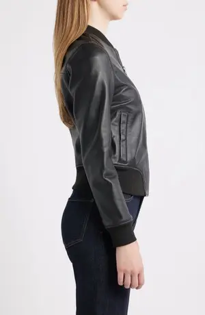 Frye Classic Leather Bomber Jacket