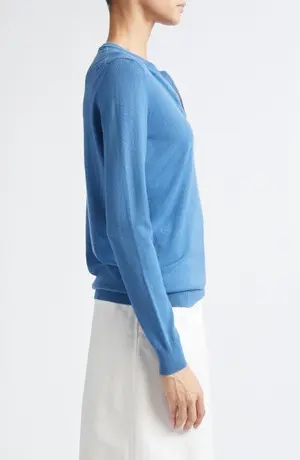 Partow Mallory Half-zip Sweater - Cerulean
