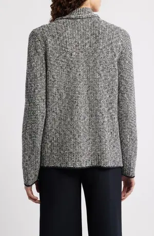Eileen Fisher Cotton Blend Tweed Jacket