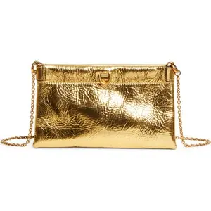 Etro Mini Talk Metallic Leather Clutch