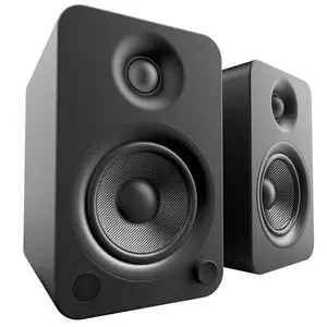 KANTO Yu4 Powered Bookshelf Speakers With Built-in Bluetoothpair - Matte Black