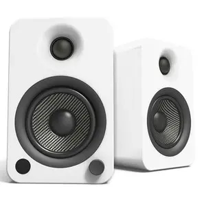 KANTO Yu4 Powered Bookshelf Speakers With Built-in Bluetoothpair - Matte White