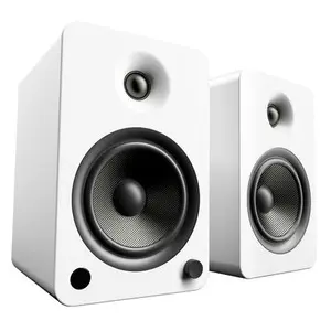 KANTO Yu6 Powered Bookshelf Speakers With Built-in Bluetoothpair - Matte White