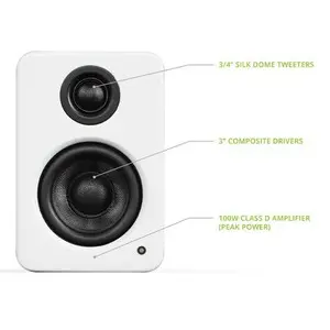 KANTO Yu2 Powered Desktop Speakerspair - Matte White
