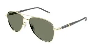 Montblanc Aviator Sunglasses - Gold/green (mb0345s/004)