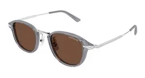 Montblanc Square Sunglasses - Grey Silver/brown (mb0336s/004)