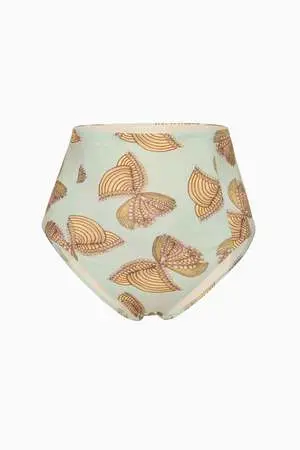 Ulla Johnson Zahara High Waisted Bikini Bottom - Water Blossoms