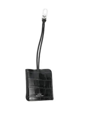 TOTEME Croco-embossed Keyring - Black