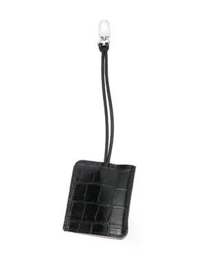 TOTEME Croco-embossed Keyring - Black