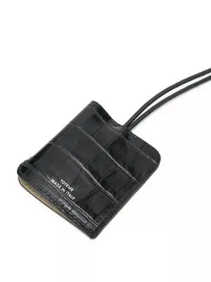 TOTEME Croco-embossed Keyring - Black