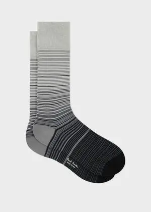 Paul Smith Gradient Stripe Socks - Grey