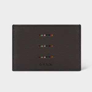 Paul Smith Signature Stripe' Cutout Card Holder - Brown