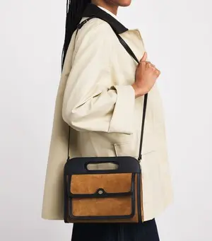 Harrods Leather-trim Top-handle Bag