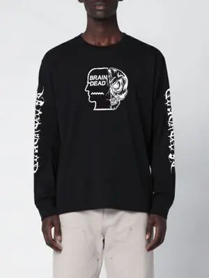 BRAIN DEAD Printed Long-sleeve T-shirt