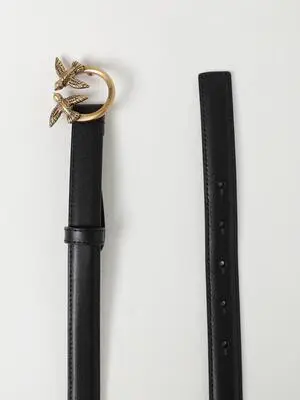 Pinko Embellished Leather Belt - Black