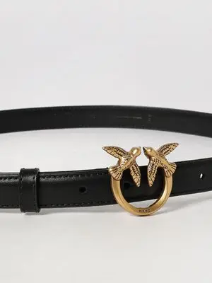 Pinko Embellished Leather Belt - Black