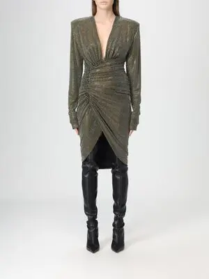 Alexandre Vauthier Embellished Draped Dress - Yellow