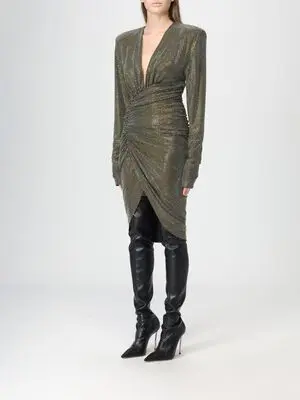 Alexandre Vauthier Embellished Draped Dress - Yellow