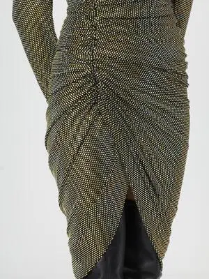 Alexandre Vauthier Embellished Draped Dress - Yellow