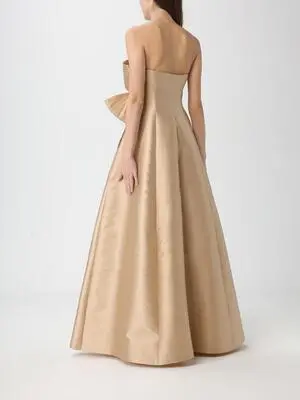 Alberta Ferretti Gown With Bow Detail - Dust