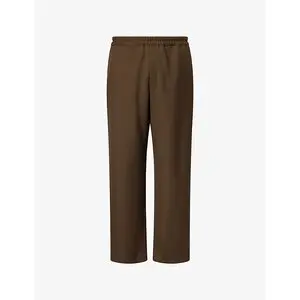 THE ROW Ari Straight-leg Wool Trousers - Sepia Khaki