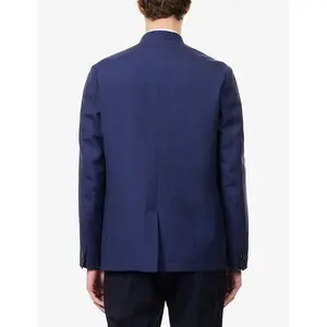 Paul Smith Collarless Wool-linen Blend Jacket