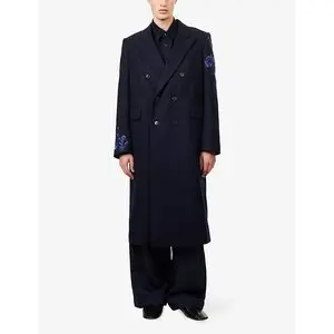 Dries Van Noten Rodgers Embroidered Wool Coat