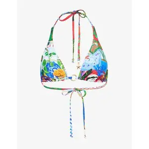 Seafolly La Boca Triangle Bikini Top - Sapphire