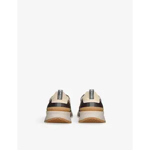 Brunello Cucinelli Panelled Suede And Leather Trainers