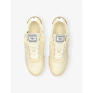 Chloé Woven And Suede Trainers - Yellow