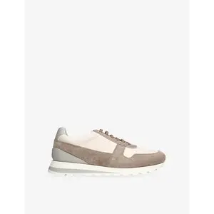 Brunello Cucinelli Grained-texture Leather And Suede Trainers