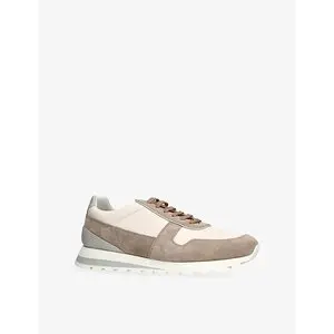 Brunello Cucinelli Grained-texture Leather And Suede Trainers