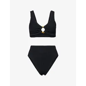 Hunza G Nadine Seersucker Bikini Set - Black