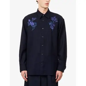 Dries Van Noten Croom Embroidered Wool Shirt