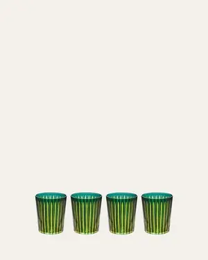 L'Objet Prism 17 Oz. Highball Glasses, Set Of 4 - Grnylw