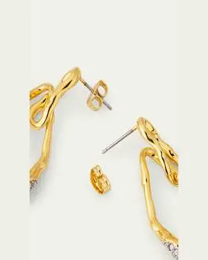 Alexis Bittar Solanales Crystal Double Link Earrings