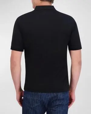 Robert Graham Apos;s The Player Knit Polo Shirt - Black